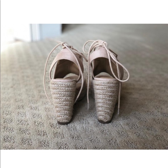 Altar'd State | Shoes | Altard State Suede Peeptoe Espadrille Wedge ...